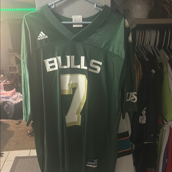 adidas | Shirts | Adidas Bulls College Football Green Bulls Jersey ...
